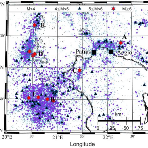 The Spatial Distribution Of The Earthquakes Between 1995 And 2018 In