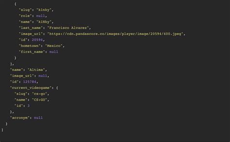 python how do i flatten json data of the pandascore e sports get