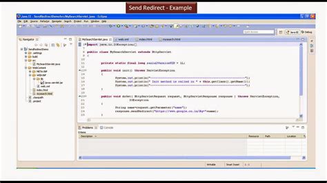 java ee servlets send redirect demo[transfer control to