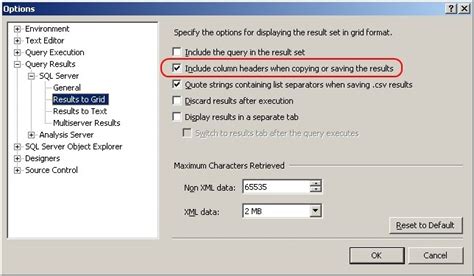 grumpy dba include headers when copying results from sql