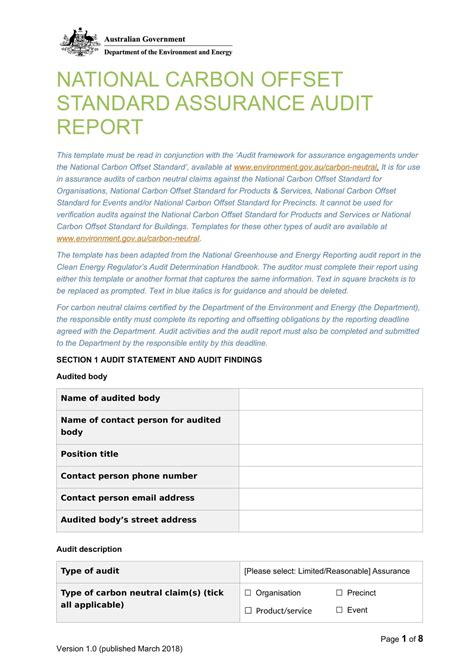 Free Printable Audit Report Templates [pdf Excel Word] Example