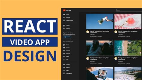 react video sharing app ui design youtube ui clone with react youtube