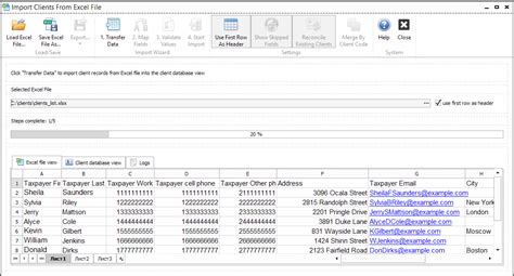 import clients from excel