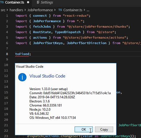 typescript intellisense auto import feature adds the import to a