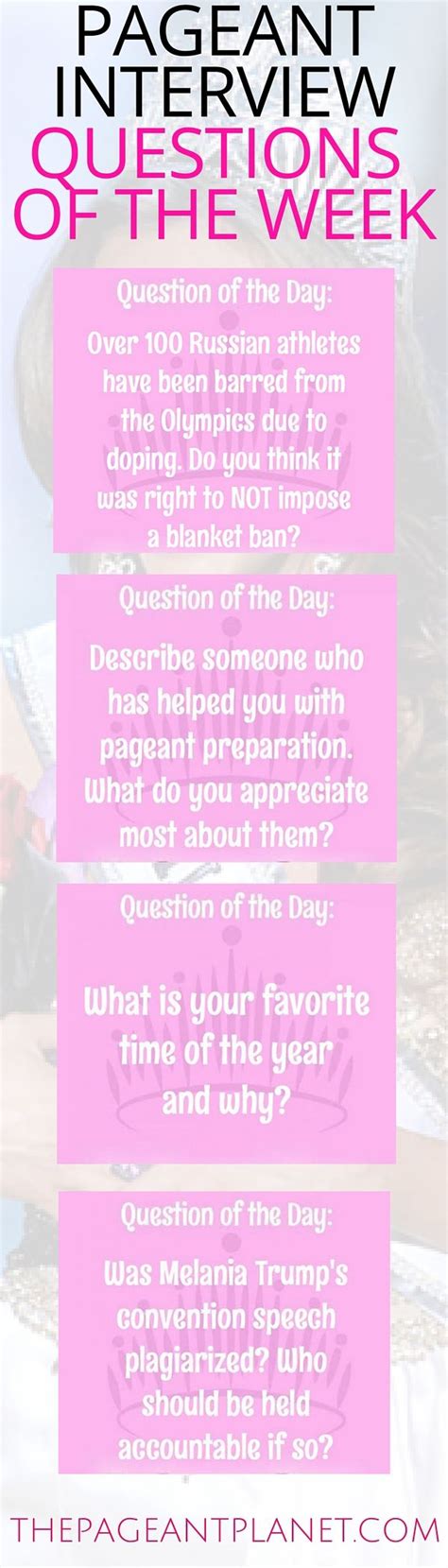 Questions Archive Pageant Planet Pageant Questions Pageant