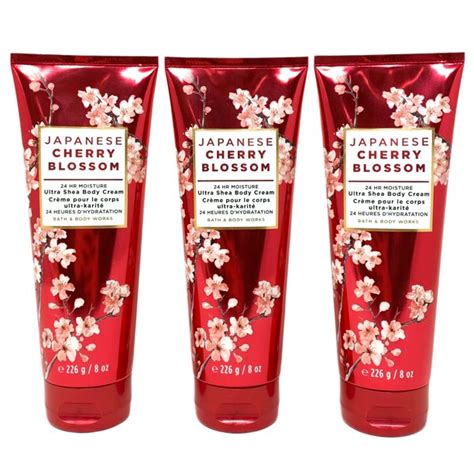 Bath And Body Works Japanese Cherry Blossom Ultra Shea Body Cream Trio