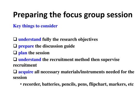 Ppt Conducting Focus Groups Powerpoint Presentation Free Download