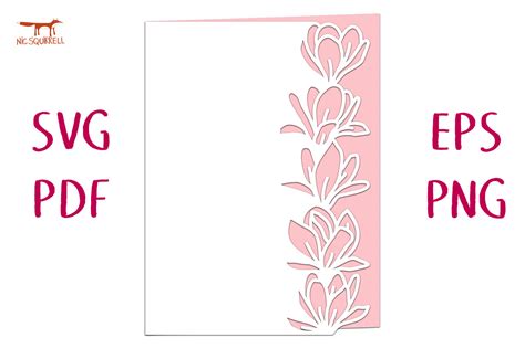 Magnolia Lace Edged Card Svg Cut File Graphic By Nic Squirrell