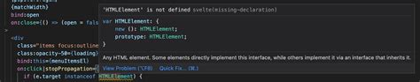htmlelement is not defined · issue 1135 · sveltejs language tools