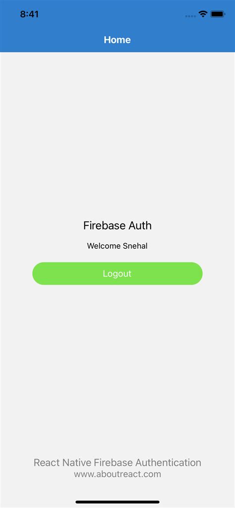email authentication using firebase authentication in