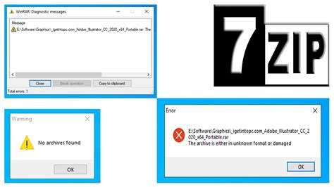 winzip winrar ziper ziper problem fix the archive unknown format my