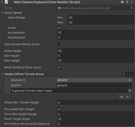 main camera controller unity rts engine documentation