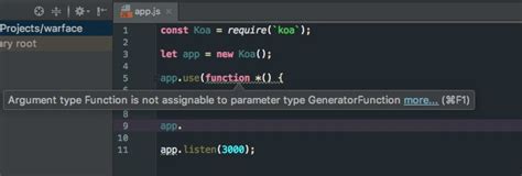 node js webstorm autocomplete with nodejs and koa js stack overflow