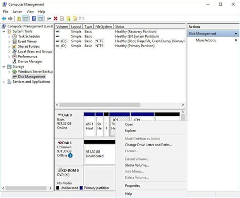 how to extend system partition for windows server 2016