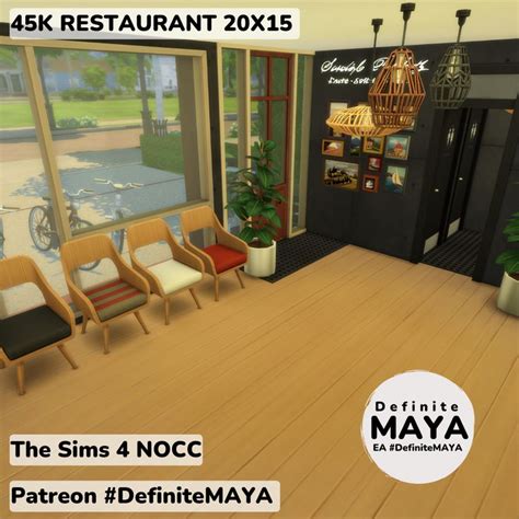 The Sims 4 Ts4 Nocc Idea Restaurant Sims 4 Sims Patreon