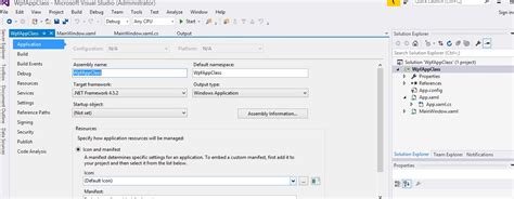 how to convert exist wpf application project to class library codepac