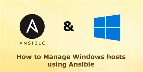 learn to ansible manage windows devopsinvent®