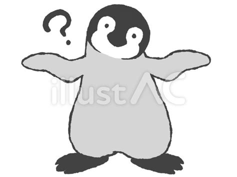 ペンギンの子供 首をかしげるイラスト No 22780400／無料イラスト フリー素材なら「イラストac」