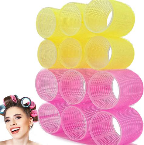 Jumbo Hair Curlers Rollers 24pcs Set With 12 Hair Curlers