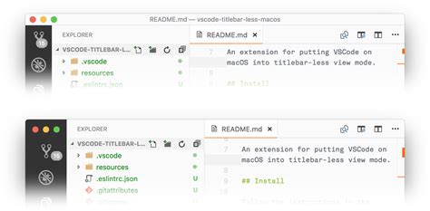 vscode titlebar less macos open source agenda