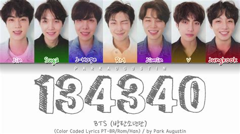 Bts 방탄소년단 134340 Pluto Color Coded Lyrics Han Rom Pt Br Youtube