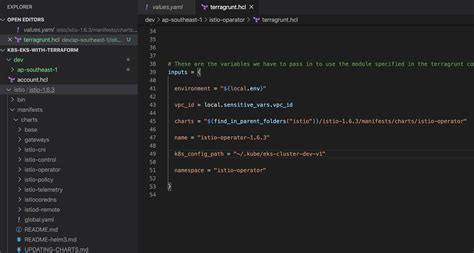 install istio with istio operator and profiles with helm chart this