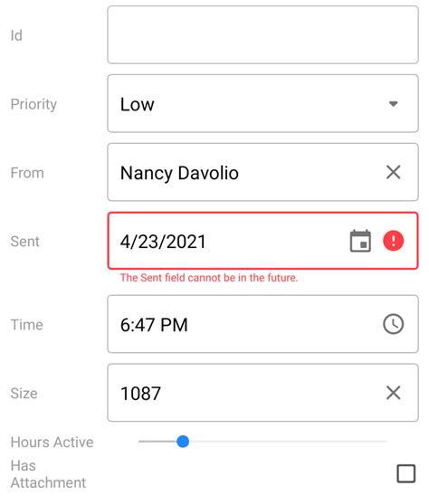 validate data input mobile ui controls devexpress documentation