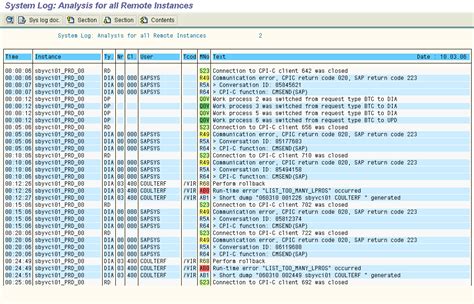 system log sm21