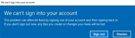 troubleshooting the message we cannot sign in to your account you ve