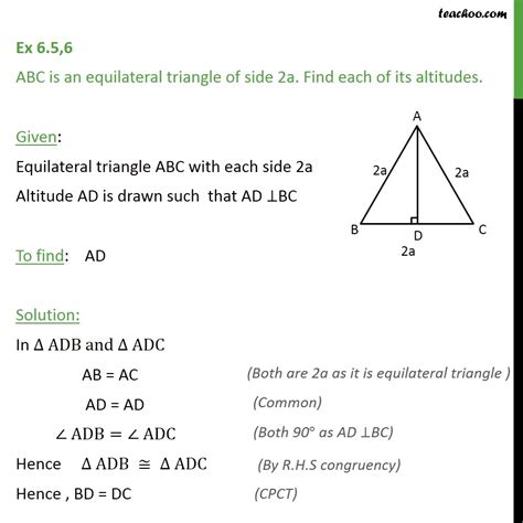 ex 6 5 6 abc is an equilateral triangle of side 2a ex 6 5