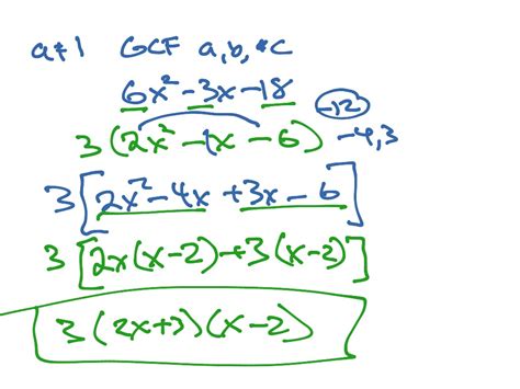 Factoring Trinomials By Grouping Math Algebra Quadratic Equations