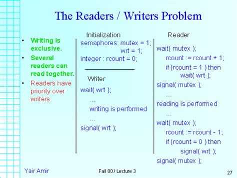 the readers writers problem