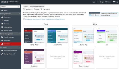 best ux of a hosting company try plesk web host edition