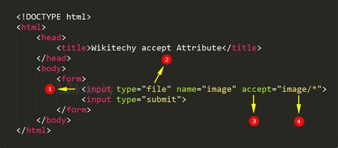 html tutorial accept attribute in html html5 html code html