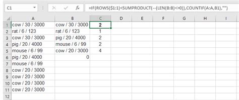 worksheet function counting identical cells excel