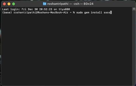 how to install dart sass on macos geeksforgeeks