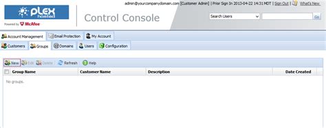 how to create and activate new policy at the mcafee control console