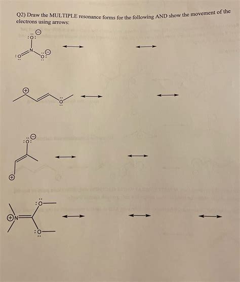 [solved] Drawing Resonance Structure Q2 Draw The Multiple Resonance
