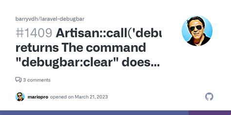 artisan call debugbar clear returns the command debugbar clear