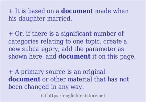 Document Some Example Sentences Englishteststore Blog