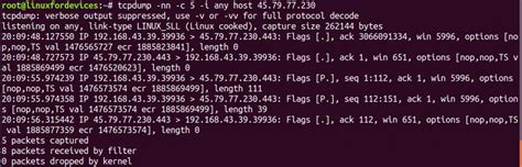 a tutorial on the tcpdump command in linux linuxfordevices