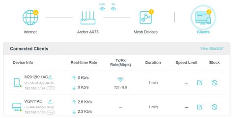 how do i limit the speeds of devices connected to my network tp link