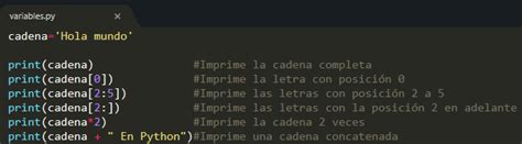 variables en python