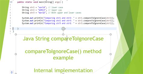 java string comparetoignorecase method example internal