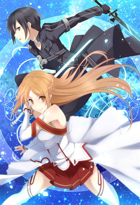 Safebooru 1girl Absurdres Armor Asuna Sao Bare Shoulders Black Eyes
