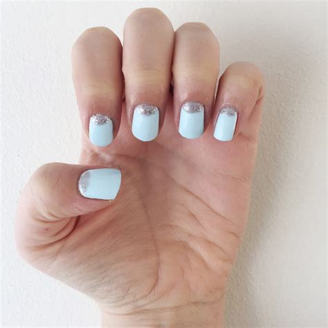 Glitter Half Moon Manicure Tutorial
