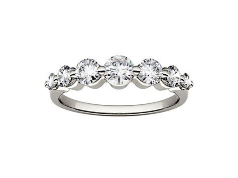 14k White Gold Moissanite By Charles And Colvard 4mm Round Wedding Band