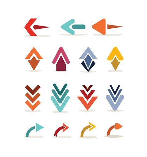 Collection Of Creative Arrows In Multiple Colors 21910660 Vector Art At