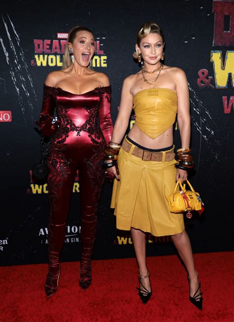 Blake Lively And Gigi Hadid Dress As Deadpool And Wolverine