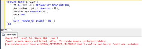 in memory table in sql server data awareness programme
